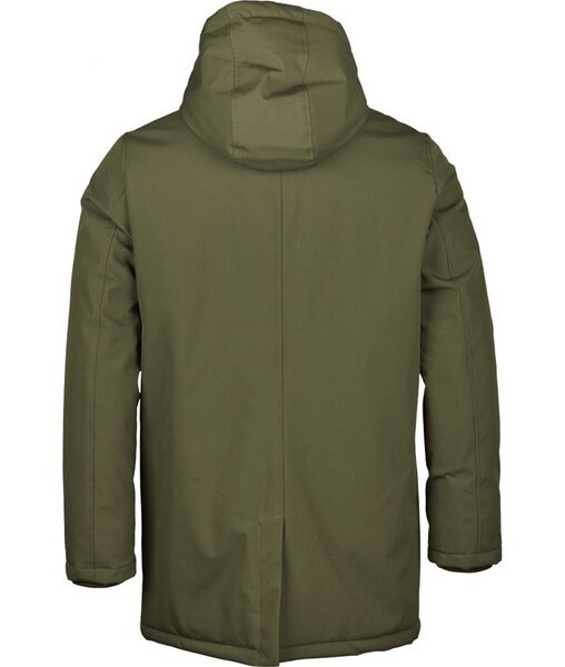KnowledgeCotton Apparel - Long Soft Shell Quilted Jacket Forrest Night ...