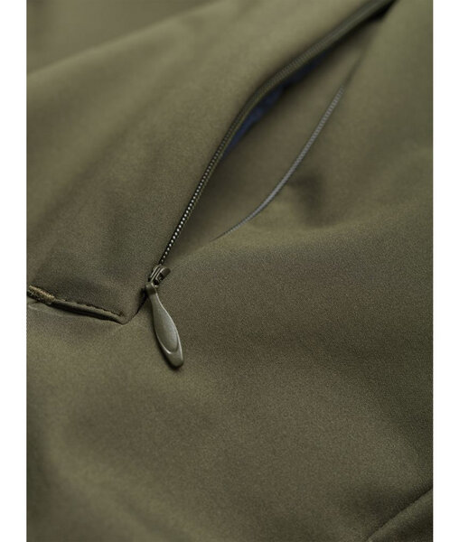 KnowledgeCotton Apparel - Long Soft Shell Quilted Jacket Forrest Night ...