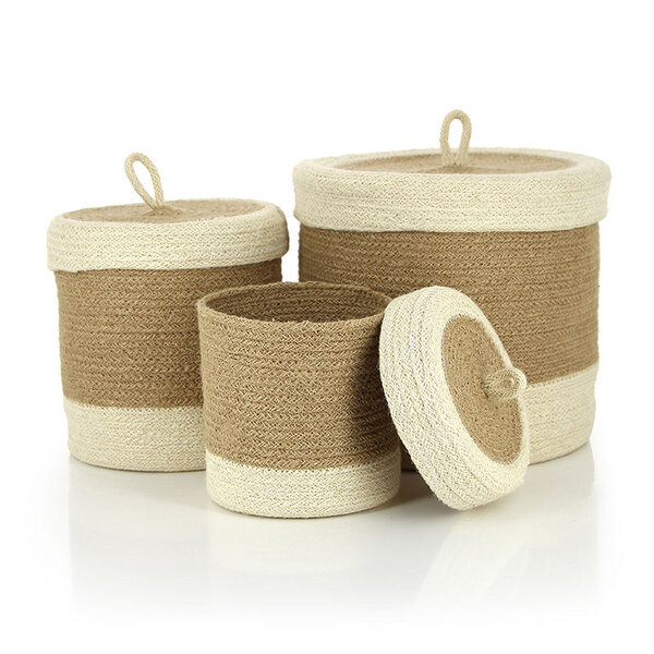 GLOBO Fair Trade - Korb BEAUTE WEISS, Jute | Avocadostore