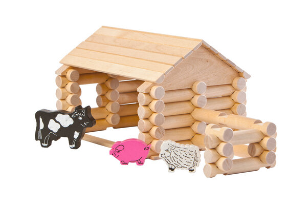 Varis Toys - Holzbaukasten 77 Teile Farm mit Tieren | Avocadostore