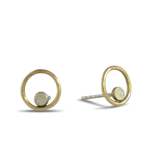 ting goods - Ohrstecker Circle Dot, Messing | Avocadostore