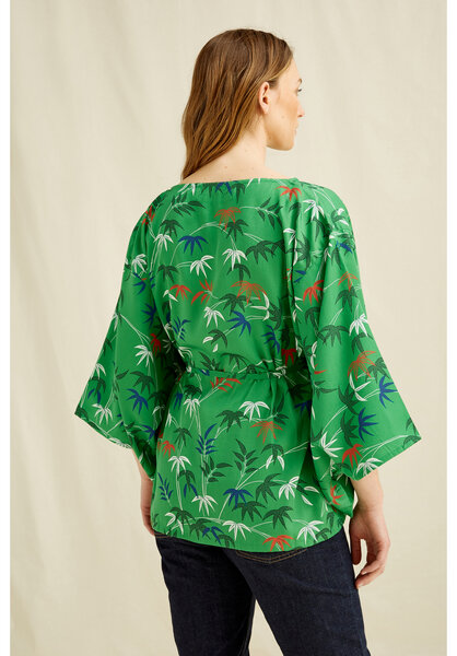 People Tree - People Tree V&A Bamboo Print Top Green Multi | Avocadostore