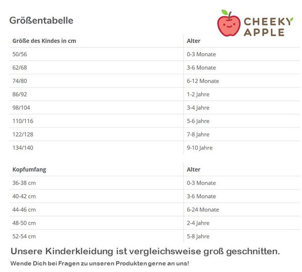 Cheeky Apple - Gefütterte Mütze Little Munkelus aus 95% Bio-Baumwolle ...