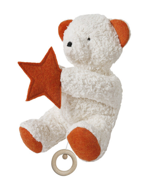 Efie - Spieluhr Teddy mit Stern, kontrolliert biologischer Anbau, 100 % ...