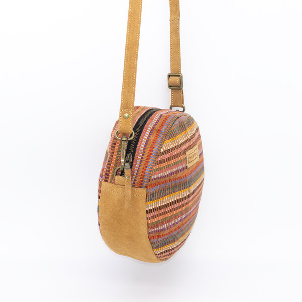 Woven - Damen Tasche Umhängetasche Rundtasche Woven Lea Round Side Bag ...