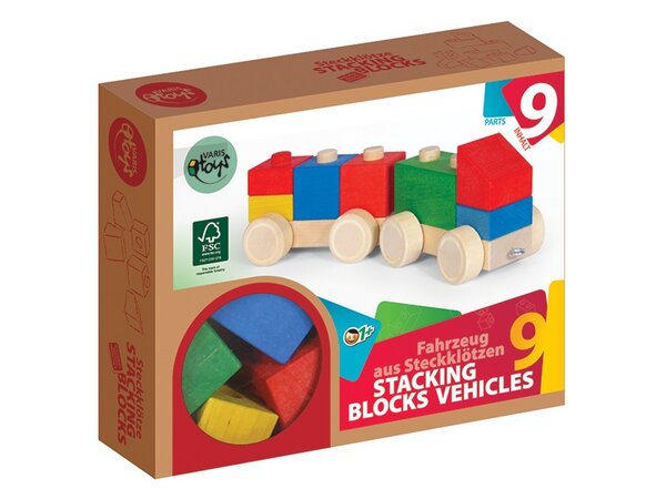 Varis Toys - Holzbaukasten Auto 9teilig | Avocadostore