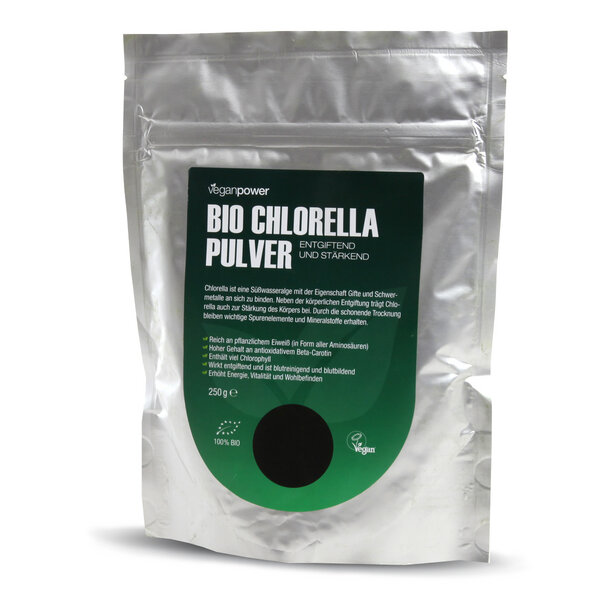 veganpower - Bio Chlorella Pulver Algenpower 250g | Avocadostore