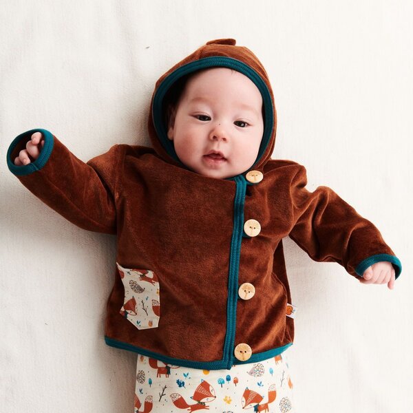 Cheeky Apple - Baby-Nickijäckchen aus Bio-Baumwolle Nicki Copper ...