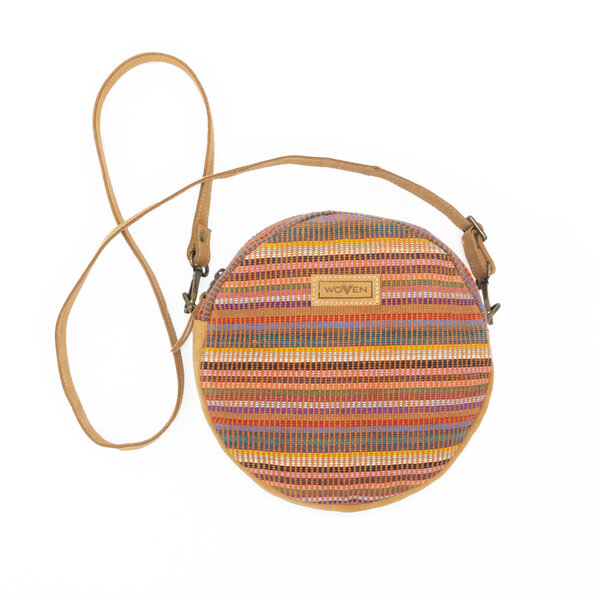 Woven - Damen Tasche Umhängetasche Rundtasche Woven Lea Round Side Bag ...