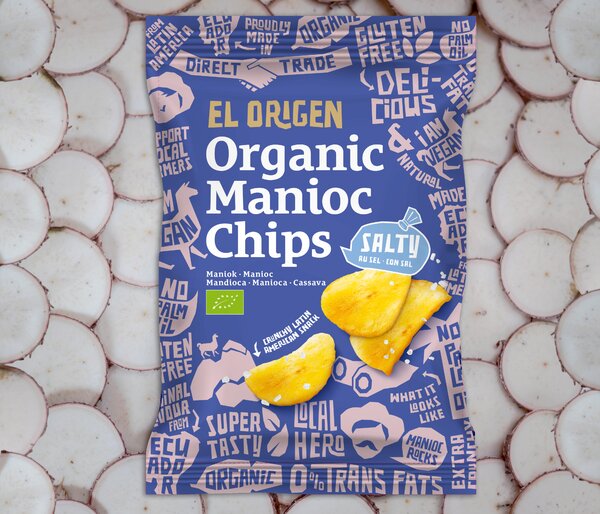 el origen food - el origen Bio Maniok Chips mit Salz, 60g | Avocadostore