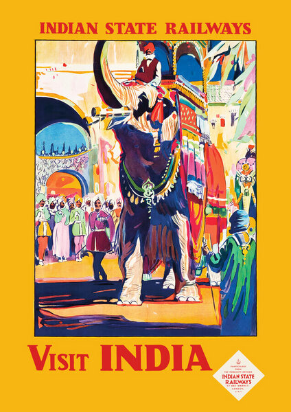 Photocircle - Indian State Railways - Visit India - Poster von Vintage ...