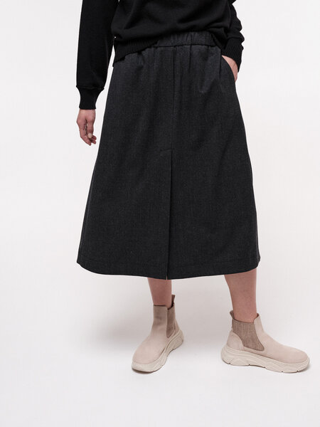 LANIUS - Rock mit Schlitz aus Bio-Schurwolle | Avocadostore