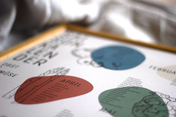 Zeit für Gutes - Saisonkalender für Obst und Gemüse (DIN A2 Poster ...