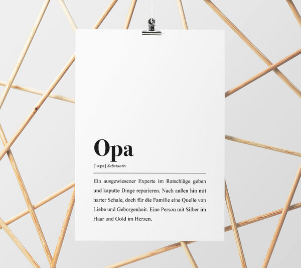 aemmi - Opa Poster DIN A4: Opa Definition | Avocadostore
