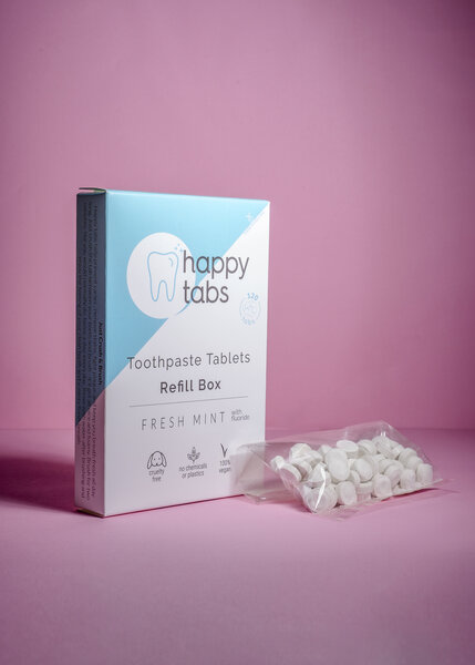 Happy Tabs - Happy Tabs Fresh Mint - Zahnputz Tabletten - Refill ...