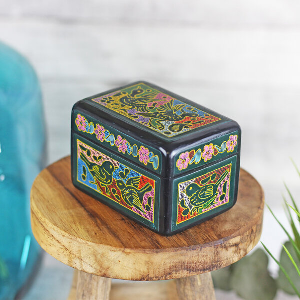 Mitienda Shop - Handgemachte Olinala Box aus Mexiko im Vogeldesign ...