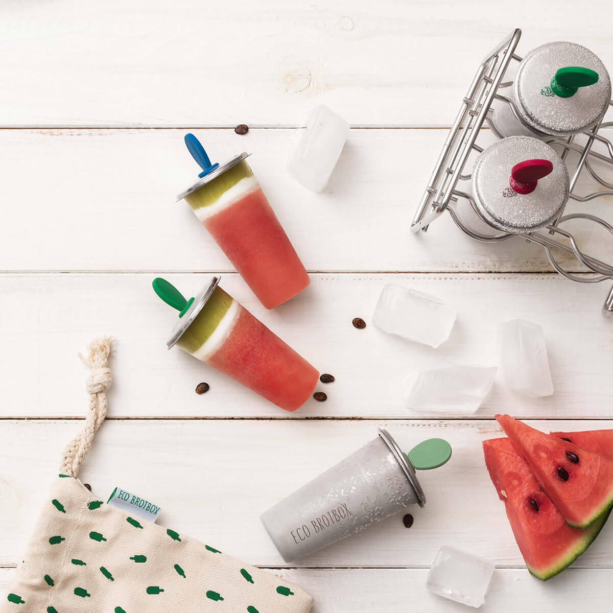 ECO Brotbox - Eis selber machen - Form für 4 Eis am Stiel - ECO Ice ...