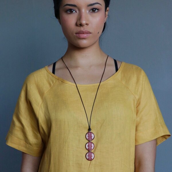 Mambu Design - 2in1 Ethno Halskette - Boho - Straußeneischmuck ...