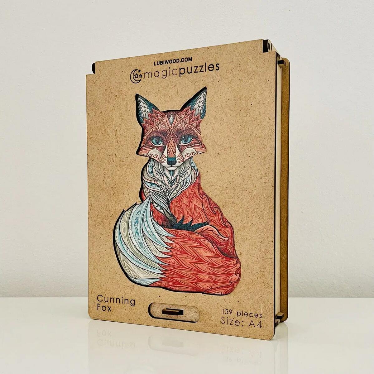 Lubiwood - Wunderschönes Holzpuzzle Tiermotiv schlauer Fuchs | Avocadostore