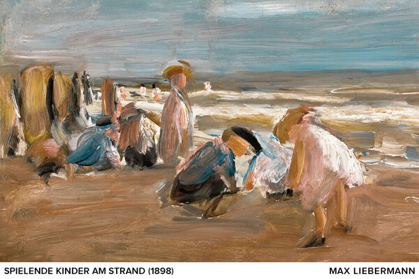 Photocircle - Poster / Leinwandbild / Kunst - Max Liebermann: Spielende Kinder am Strand ...