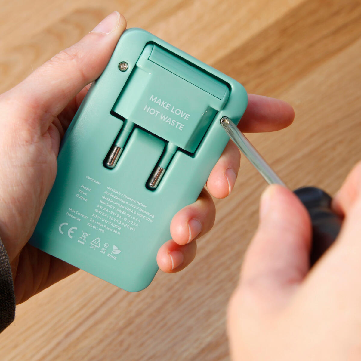 recable - Dual Port Charger, USB-A und USB-C für Handy, Tablet & 30 ...