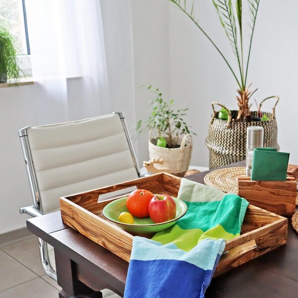 NATUREHOME - Holztablett Serviertablett Küchentablett Serie NH-B 50 x 35,5 x 7cm | Avocadostore