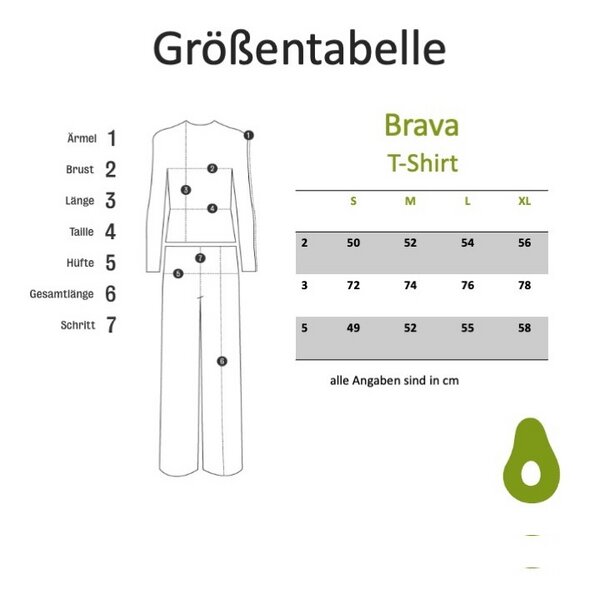 Brava Fabrics - T-Shirt Oversized - Heart Oversize Tee Light Morera - aus Bio-Baumwolle ...