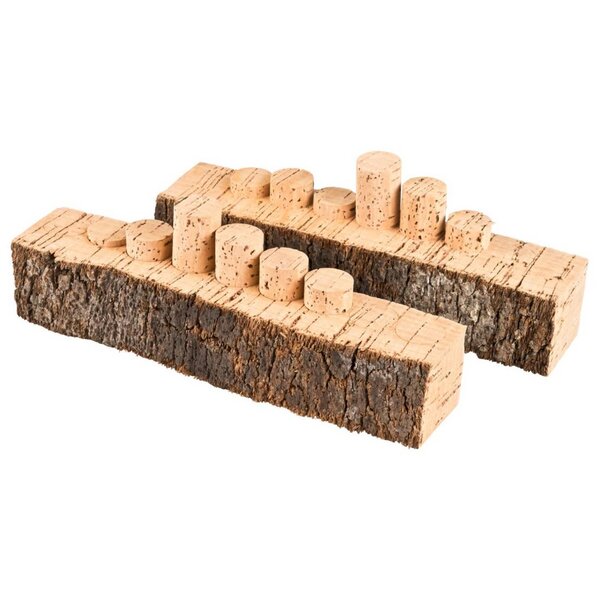 Kork-Deko - Kork-Rinde-Stück mit ausgestanzten Weinkorken | Avocadostore