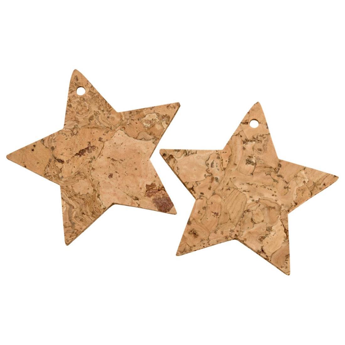 Kork-Deko - Korkanhänger: Herz, Stern und Blume als 9er-Bastel-Set ...