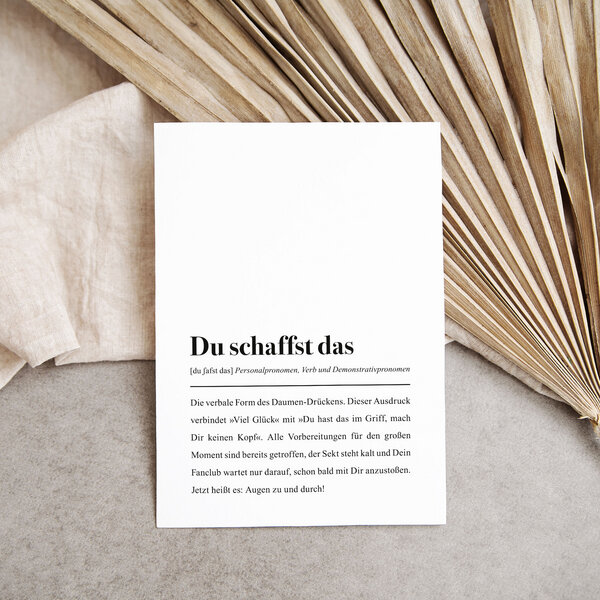 aemmi - Du schaffst das Definition: Motivationskarte mit Umschlag ...