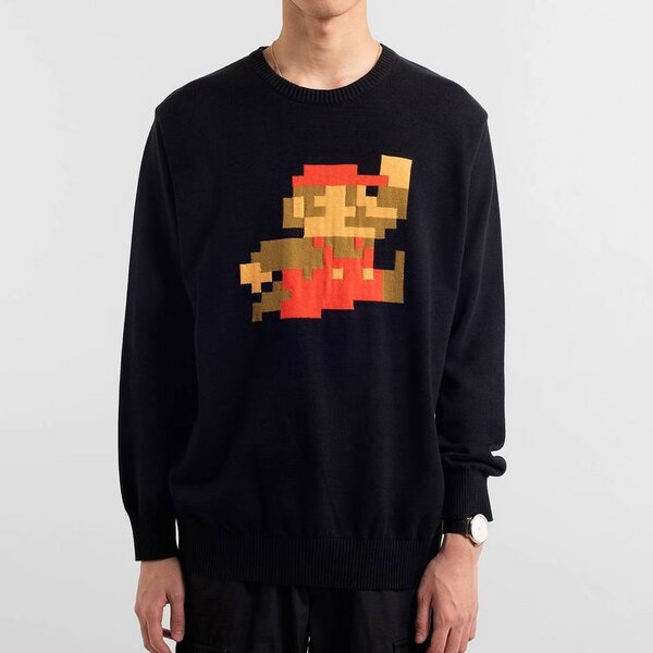 DEDICATED - Herren Pullover Mora NINTENDO - Super Mario Black ...