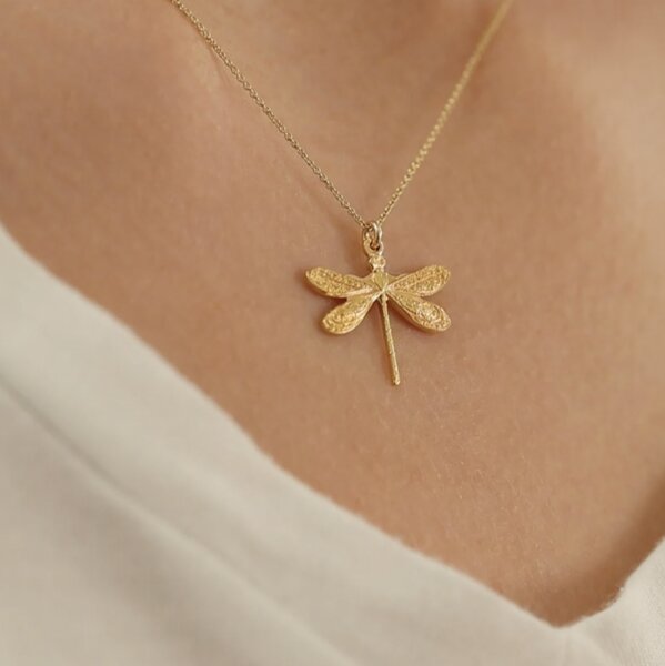 BELLYBIRD Jewellery - Halskette - KLEINE LIBELLE - zarter Anhänger, 925 ...