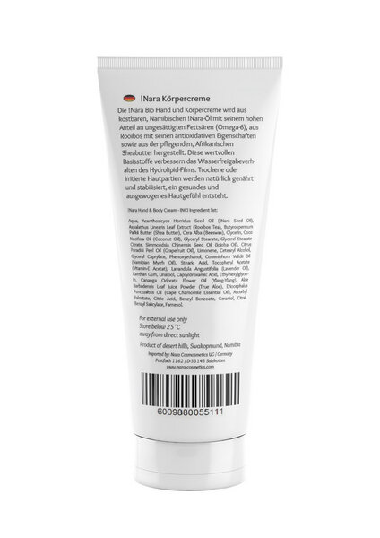 !NARA NAMIBIA natural cosmetics - !Nara Hand- & Körpercreme - Tube 50 ...