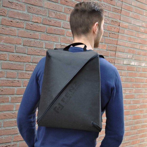 Fenz - Vigo - Urbaner Rucksack aus recyceltem Papier - schwarz ...