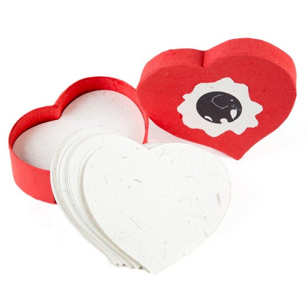 Eco Maximus - Notizzettel Herz - rote Box / weiße Zettel | Avocadostore