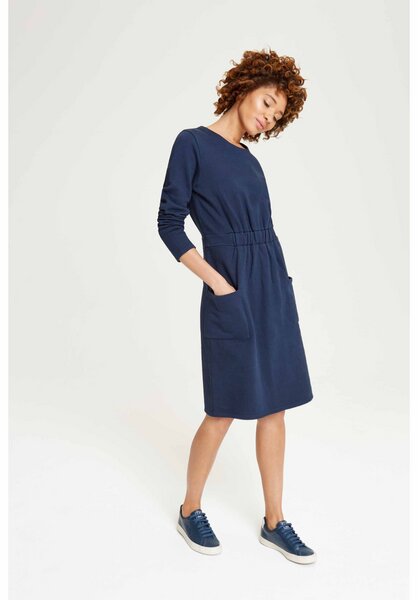 People Tree - Virginia Dress Navy | Avocadostore