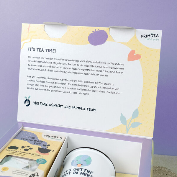 primoza GmbH - Tee Geschenkset - Der Wachsende Tee Tomatenparadies ...