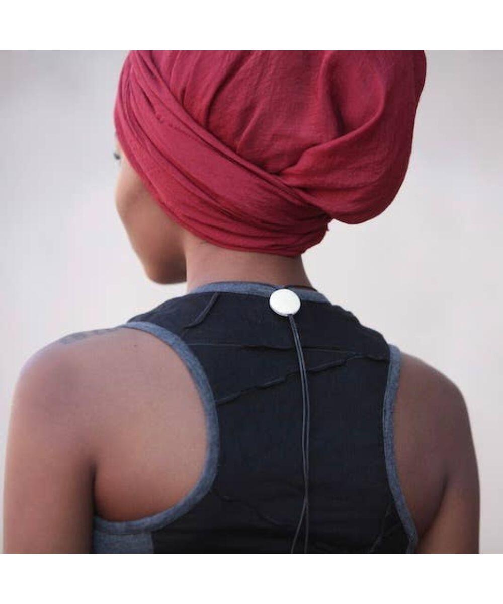 Mambu Design - Upcycling Halskette - Triple Linear Circles Red - Women ...