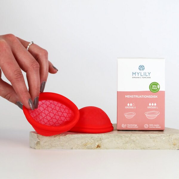 MYLILY - Organic Femcare - Menstruationsdisk / Menstruationsscheibe ...