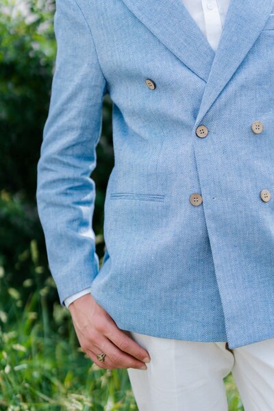 De IONESCU - Die „Bazna“ Sakko Blazer aus 100% Leinen – Herringbone ...