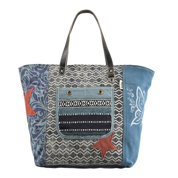Sunsa - Sunsa Patchwork Shopper blau | Avocadostore Sunsa - Sunsa Patchwork Shopper blau | Avocadostore