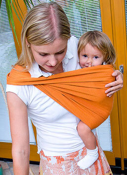 Babytuch - das patentierte Tragetuch ohne Knoten - Modell Mandarine ...